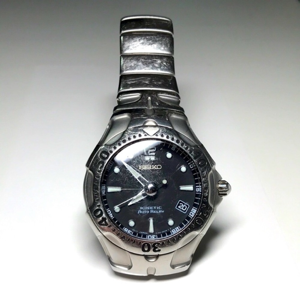 Seiko Kinetic Auto Relay Stainless Steel Watch - Gem